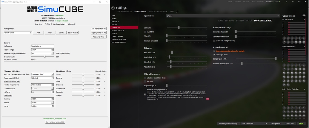 Assetto Corsa and SimuCUBE - Games - Granite Devices Community